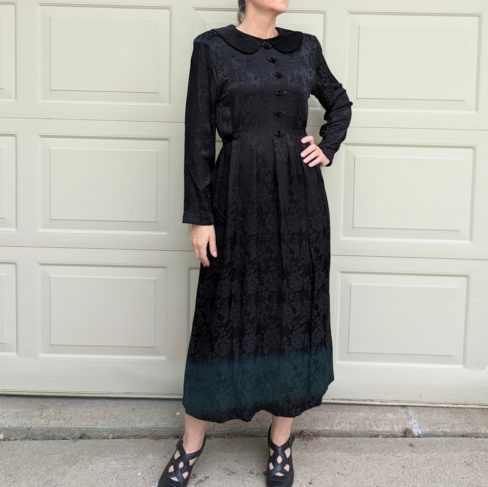 1980's Maxi Dress Neo Edwardian 80's M - Gem